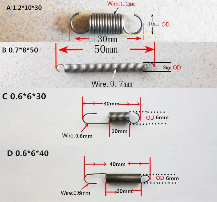 0.2mm wire Micro Small tension spring extension springs – The Most ...