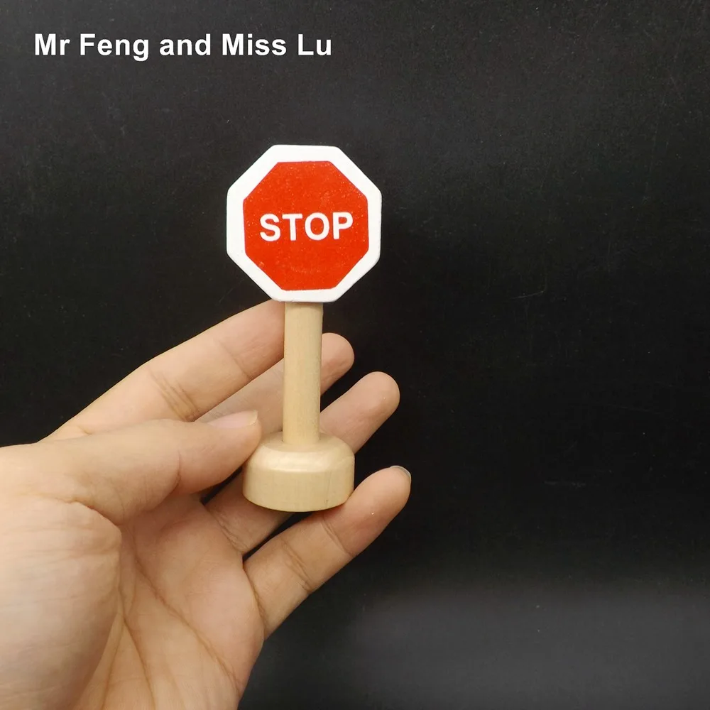 Wooden Stop Traffic Sign Safety Teaching Aids Kindergarten Toy|sign ...