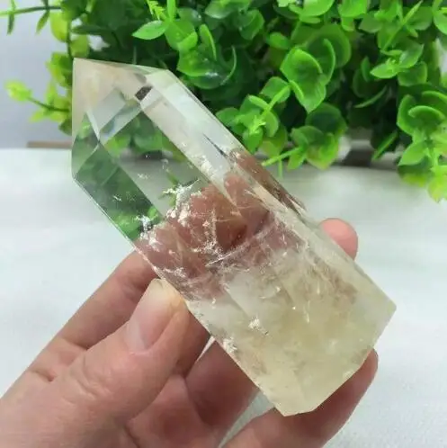 YM 305 hermosa natural claro/blanco cuarzo cristal punto Healing ...