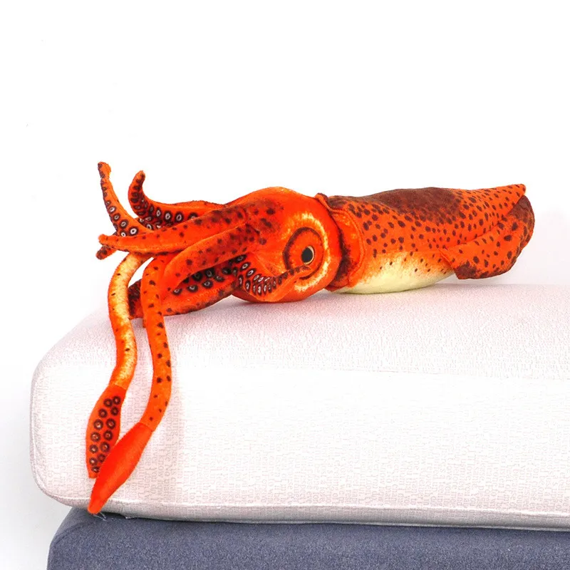 Tamanho grande simulação realista lula brinquedo de pelúcia crianças ...