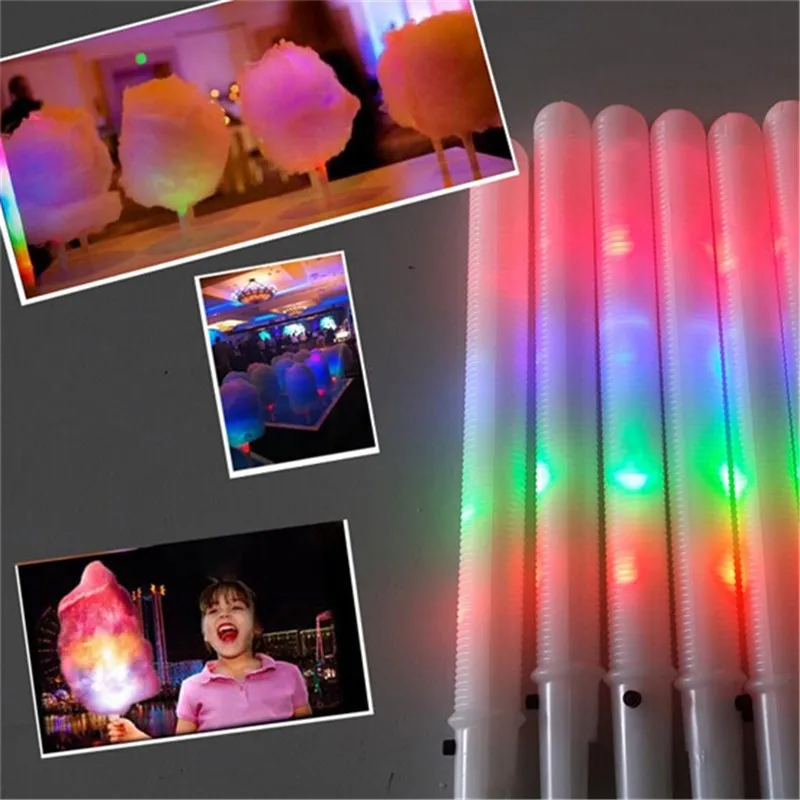 150pcs/lot 28X1.75cm LED flashing Cotton Candy fairy Floss Stick / glow ...