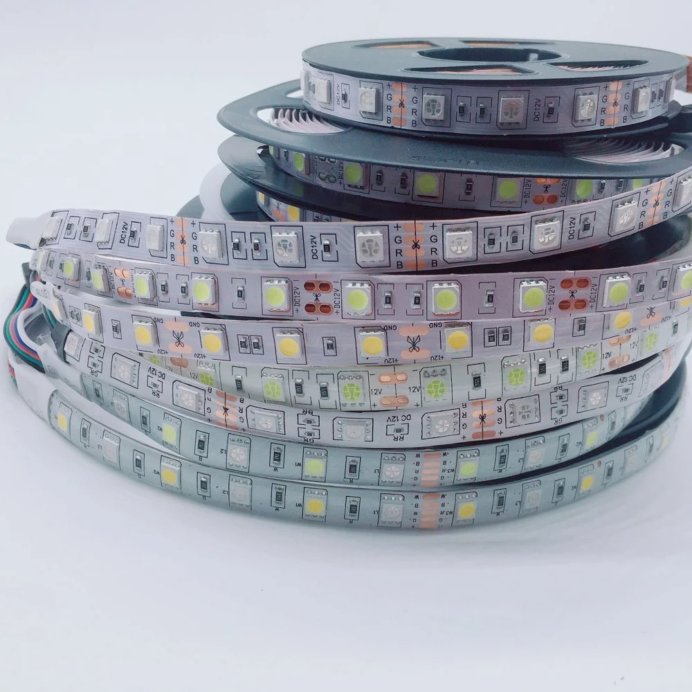 Smd 5050 Rgb Led Strip Waterproof 5m 300led Dc 12v 24v Rgb Rgbw Rgbww ...