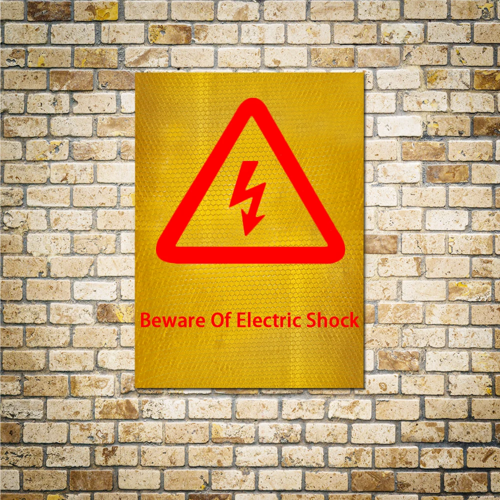 New Arrival Modern Beware Of Electric Shock Warning Reflective Stickers ...