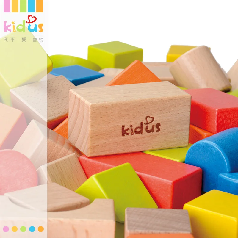 Promo Offer Zalami 80PCS Original Wooden Blocks Early Educational Toy ...