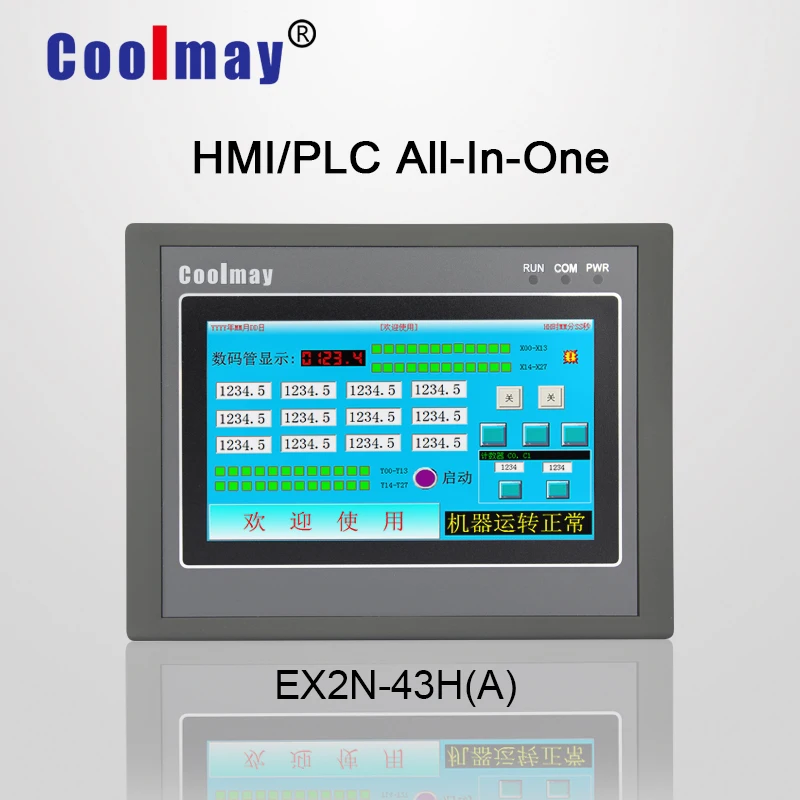 Coolmay Ex2n 43h 16mr High Efficiency Hmi Integrated With Plc In Home Automation Kits From 