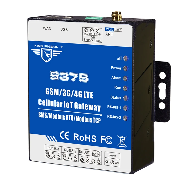 듀얼 sim 카드 IoT 게이트웨이 GSM Modbus RTU 마스터 및 슬레이브, UPS PLC VFD 모니터링 지원 320 ...