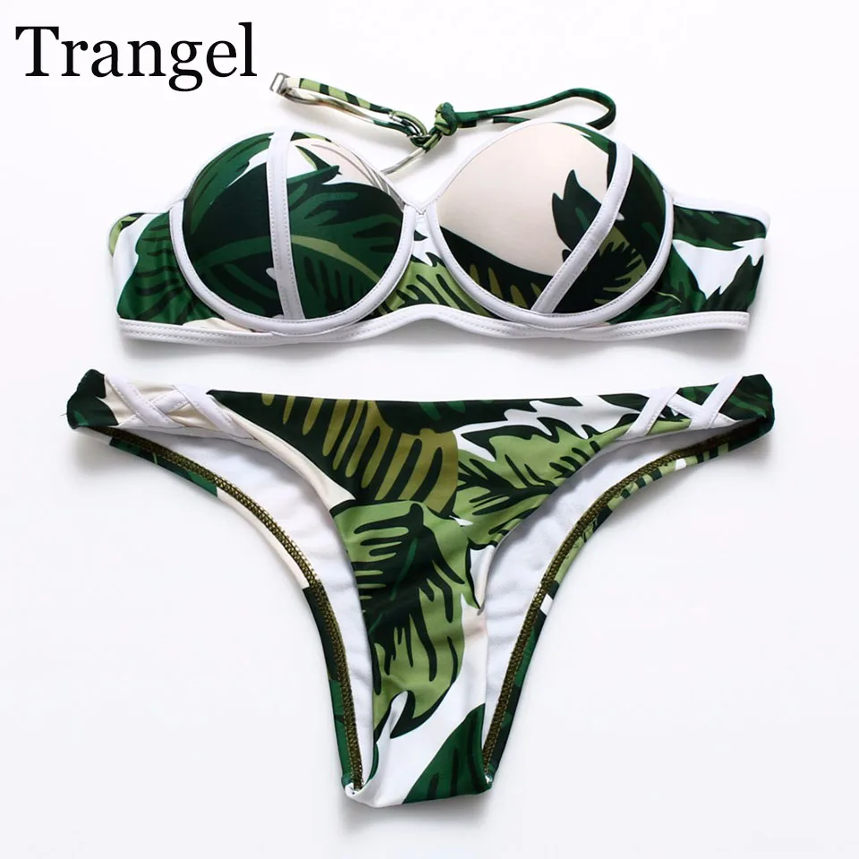 Trangel 2017 New Sexy Womens Bikini Patchwork Neon Bikini Sets For
