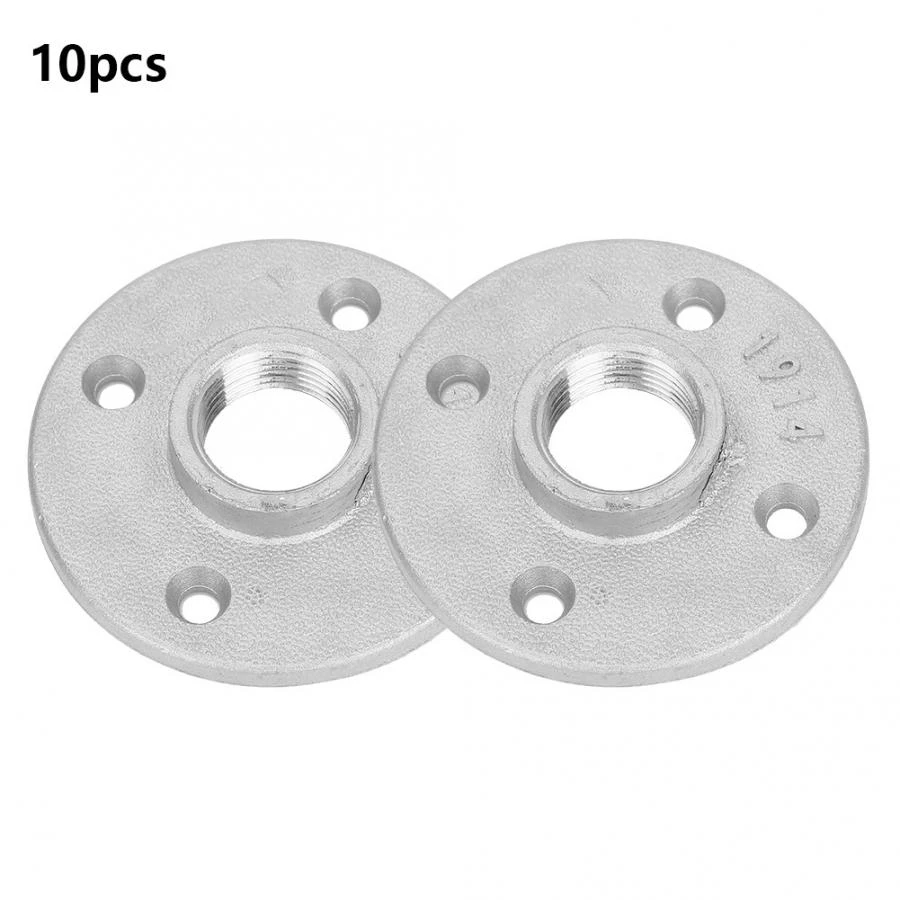 10Pcs Iron Cast Flange Cast Iron Flanges DN20 4 Holes Flange Base ...