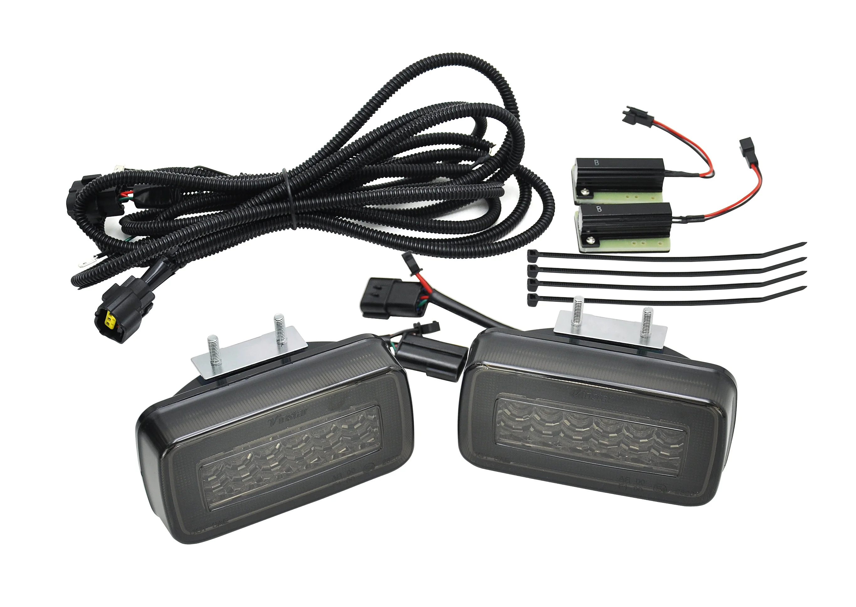 Red or Smoked Lens 3-In-1 LED Rear Fog Backup Light For Mercedes Benz ...