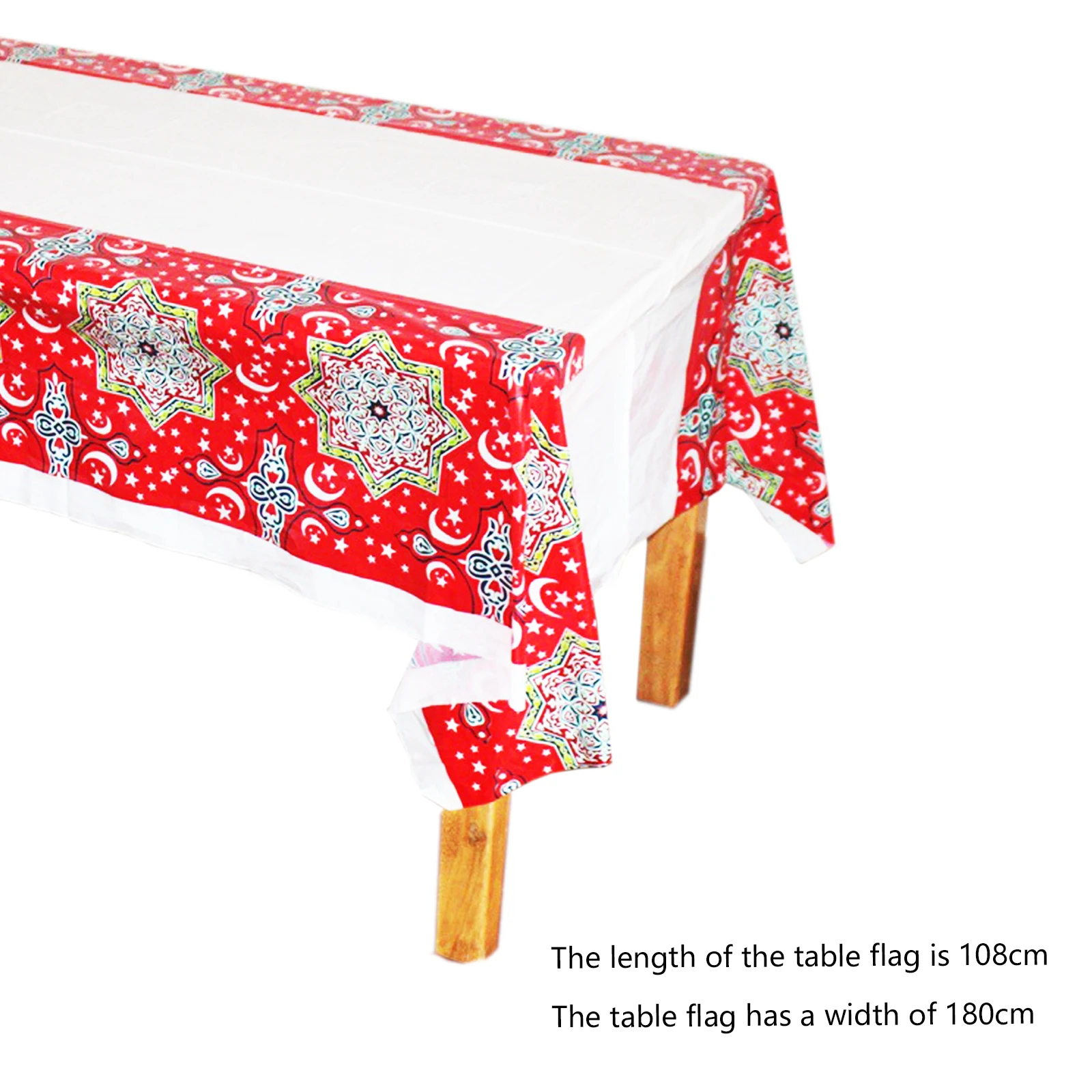 Moon type -Nappe de Table en plastique Eid Mubarak, 108x180cm, 1 pièce ...
