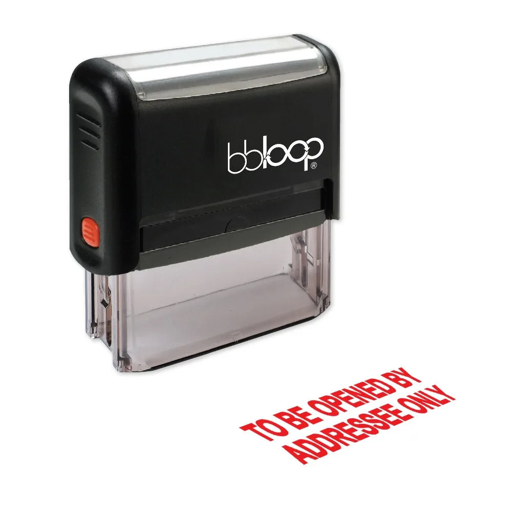 Bbloop "to Be Opened By Addressee Only" Self-inking Stamp, Rectangular ...