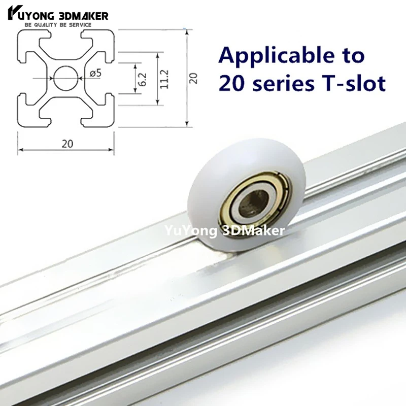 New Listing Delrin R Style V Roller Precise Cnc For T-slot 100combo/lot ...