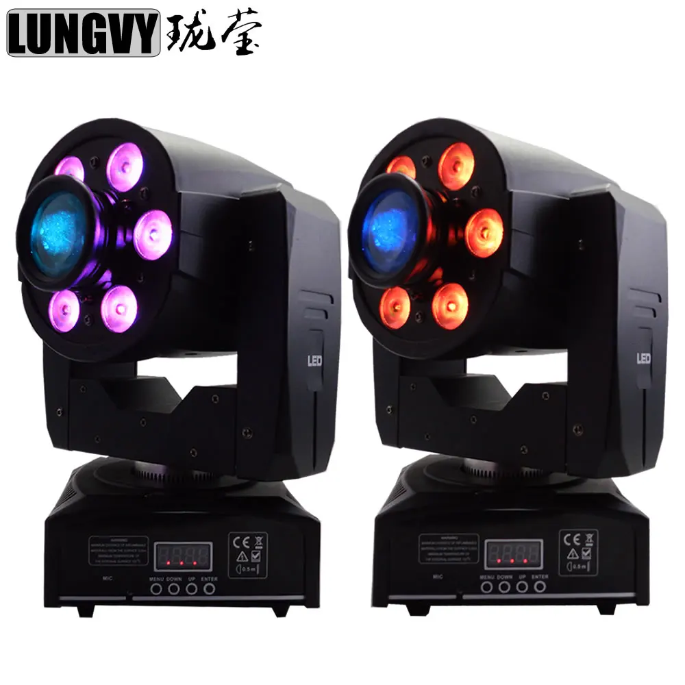 Free Shipping 2pcs/Lot 6x8w Wash 4In1 Led Mini Moving Head DMX 30w Spot ...