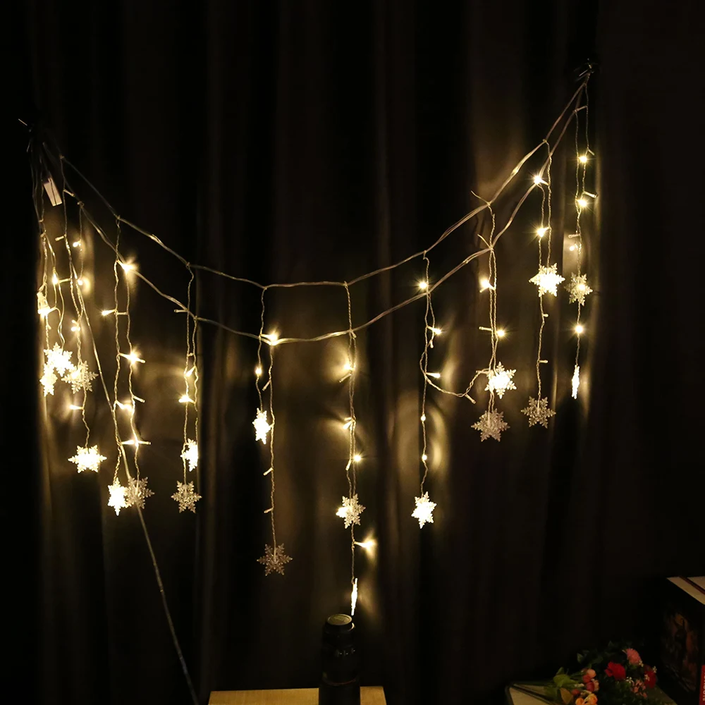 Lightme Led String Ligh Diy Led Snowflake Hanging String Lights Lamp ...