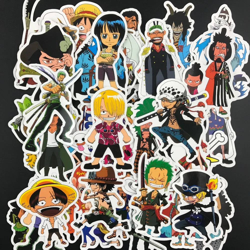 One Piece Waterproof Sticker set 46pcs | One piece Merchandise | Up to ...