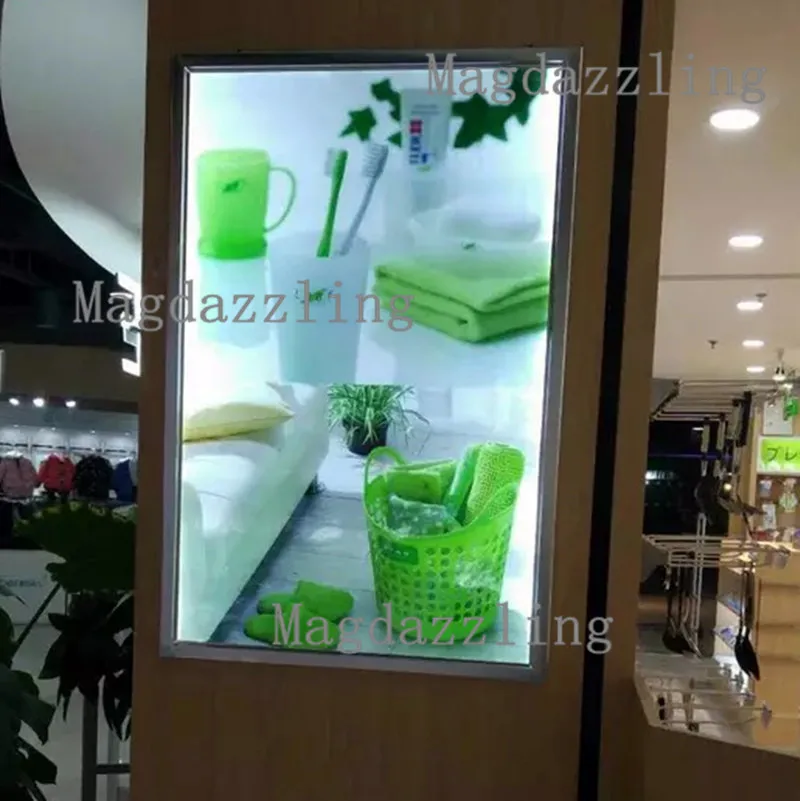 Shopping Mall Wall Mounted Slim Snap Frame Advertising Led Light Box ...