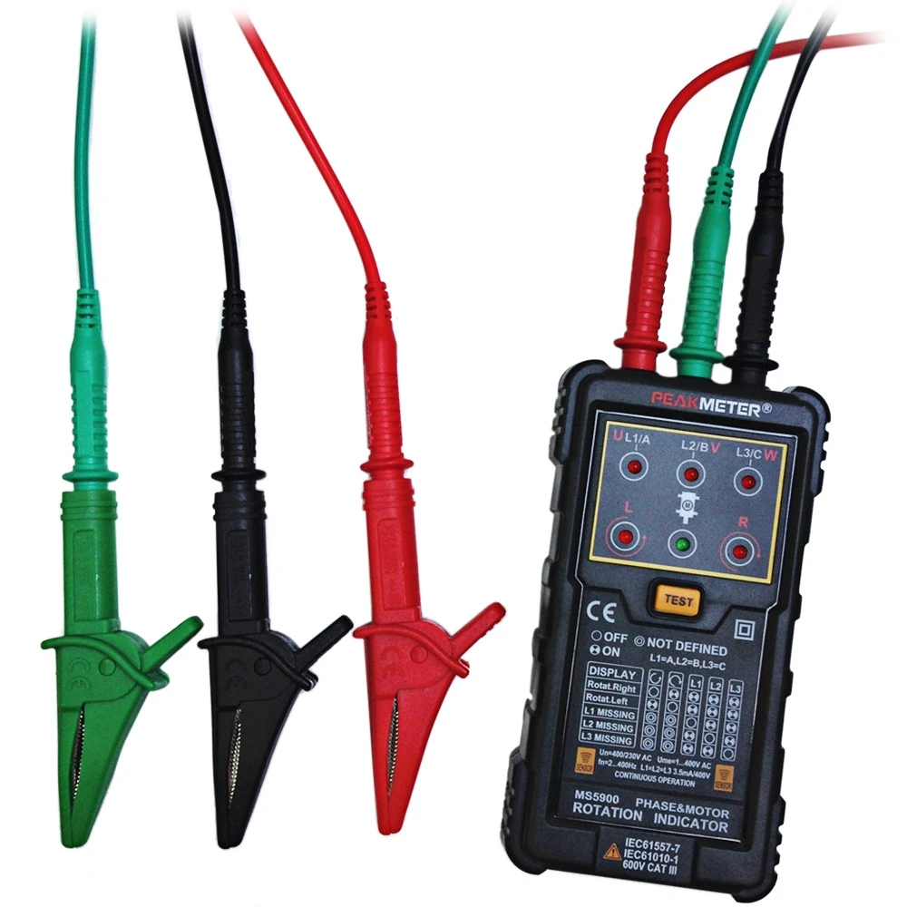 Peakmeter Ms5900 3 Motor Rotation Indicator Meter Sequence Tester