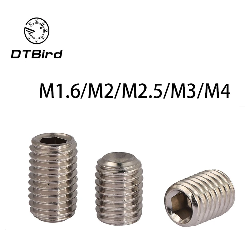 DIN916 304 stainless steel set screws Concave hex socket Chimi M1.6 M2 ...