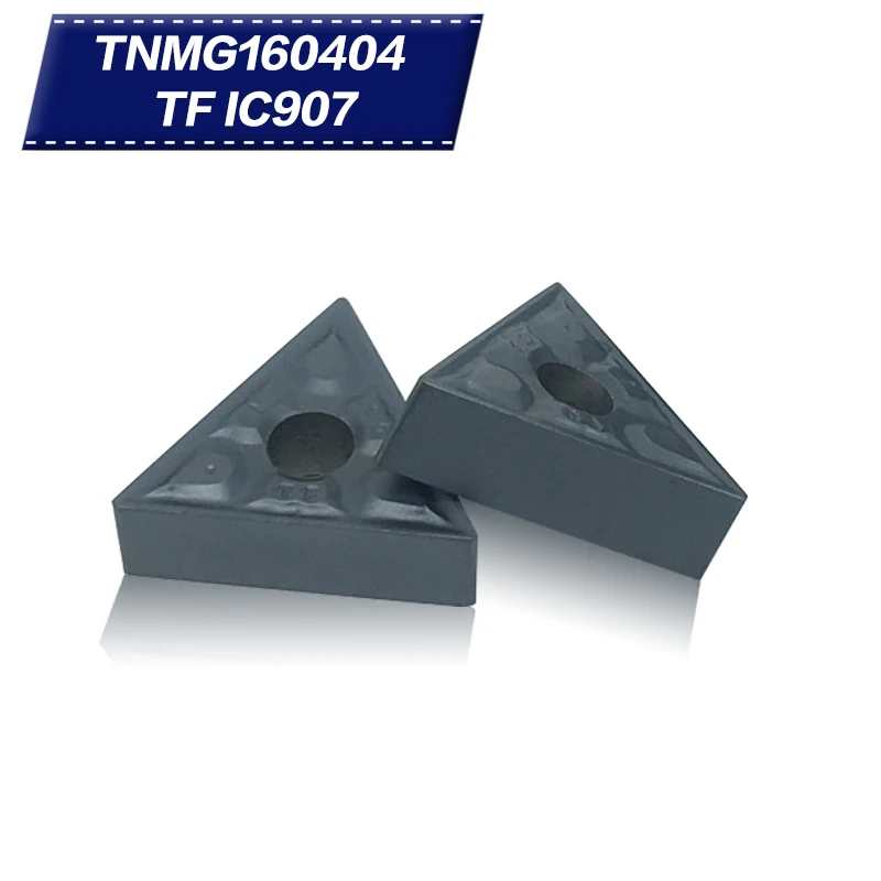 100 sztuk TNMG160404 TF IC907 narzędzia toczenie wewnętrzne narzędzia tokarka wkładkami z ...