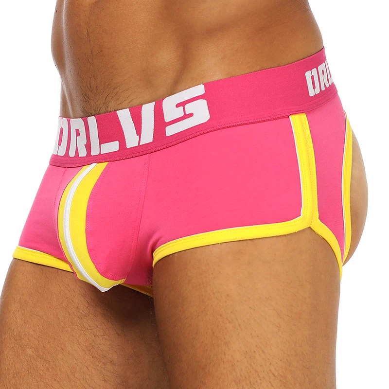 Orlvs Brand Men Underwear Boxer Shorts Backless Buttocks Cotton Sexy
