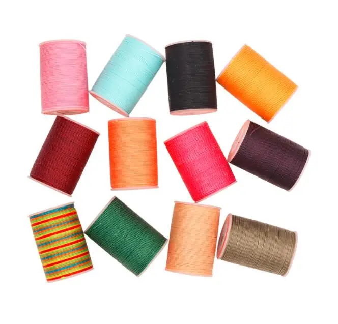 Good quality 0.65mm leather round waxed thread polyester round wax ...