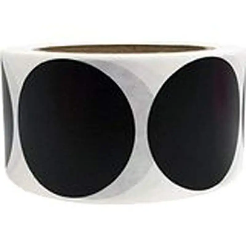 Black coded point label 2 inch round 500 round black round stickers per ...