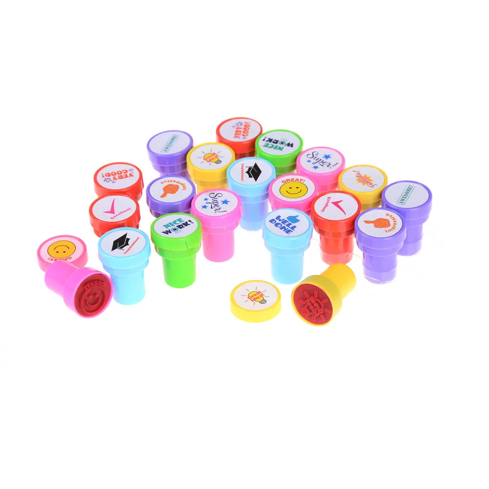 10pcs/set Children's Seal Reward Stamp Children Kids Cute Animal Smile ...