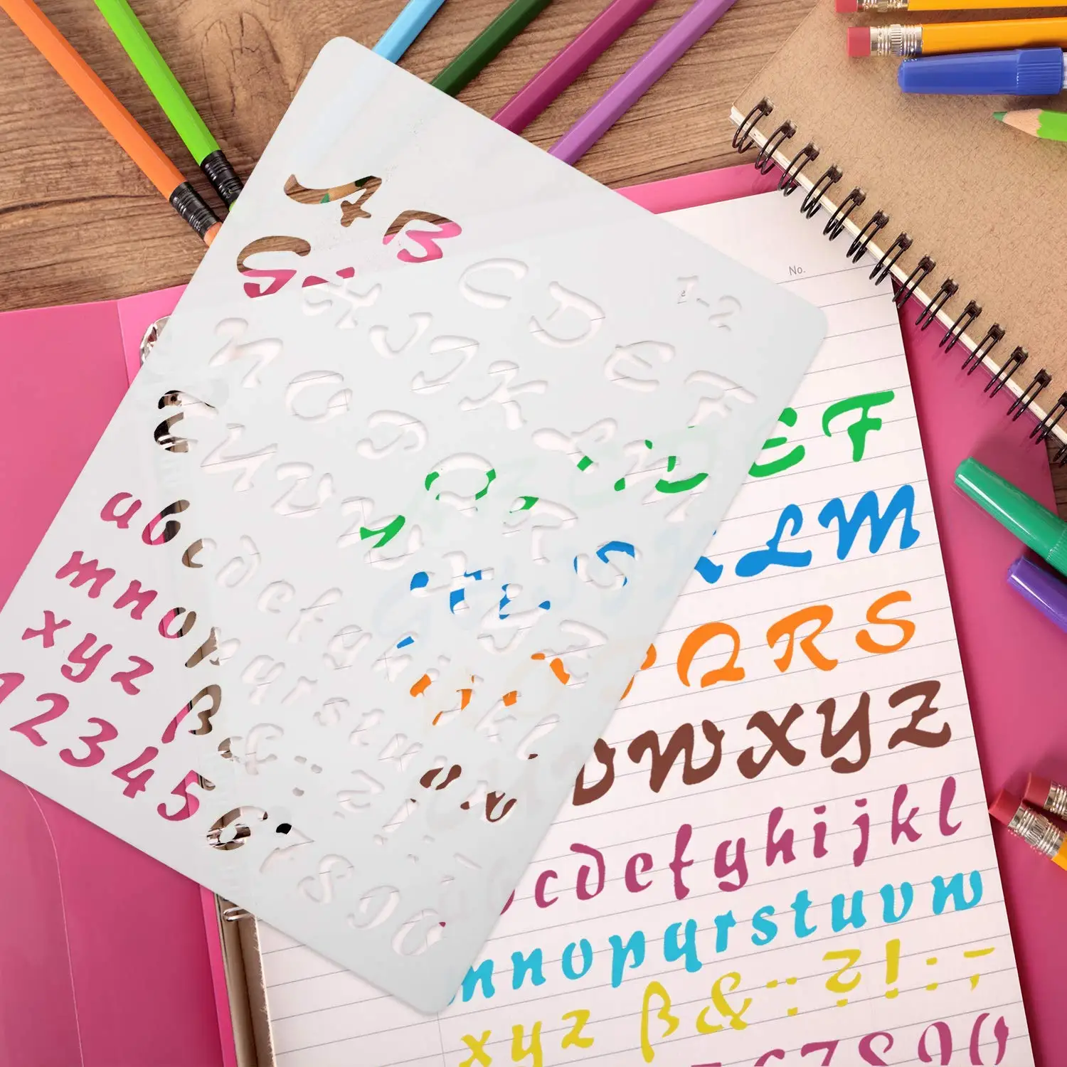 24PCS Drawing Painting Stencils Scale Template Sets 10X7 inch, Plastic ...