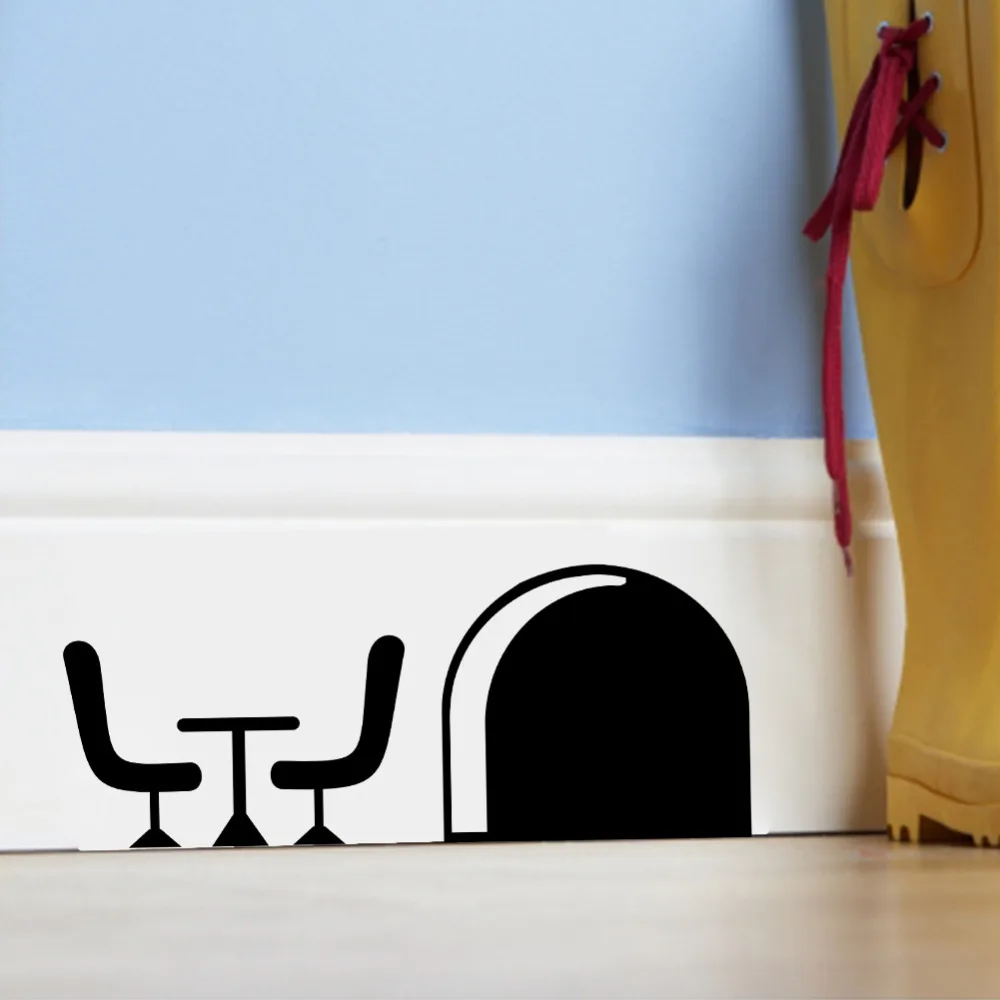 Creative Mouse Hole Vinyl Wall Sticker Wall Decal Window Decal Mouse ...
