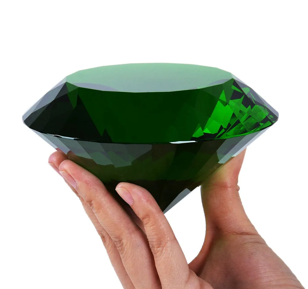 60-100mm Colorful Crystal Glass Diamond Paper Weight Gorgeus Wedding ...