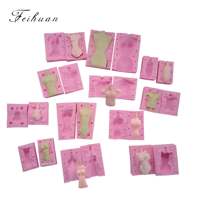 Feihuan Dolls Human Body Model Silicone Mold Polymer Clay Molds ...