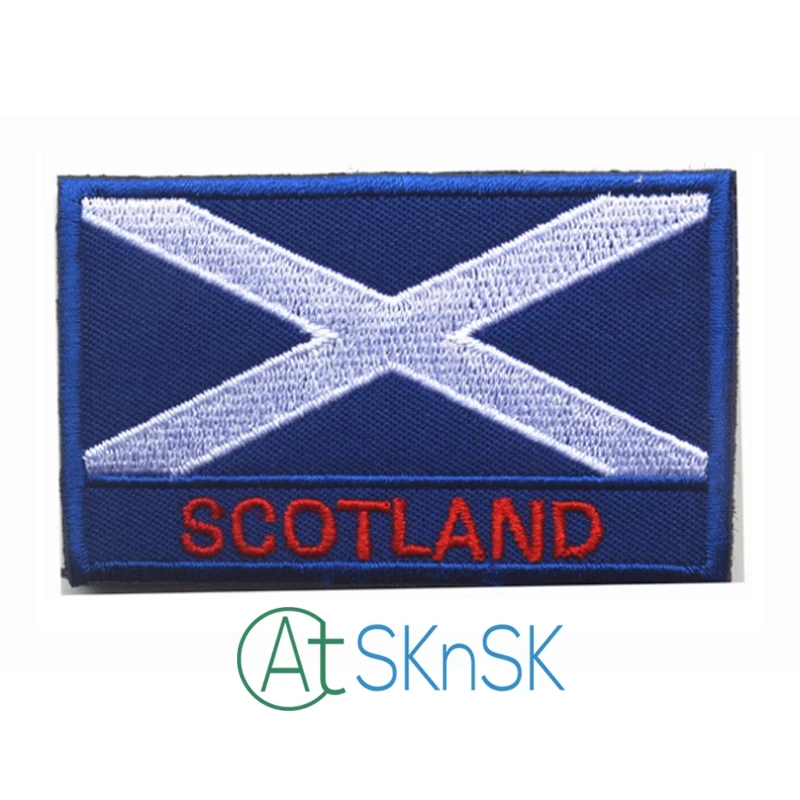 Buy 2pcsset Embroidered Scotland Flag Patch Tactical 3d Patches Combat Badge