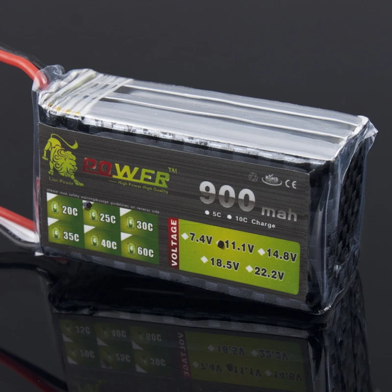 1pcs Lion Power 11.1V 900mah 25C 3S rc battery rc spare parts rc ...