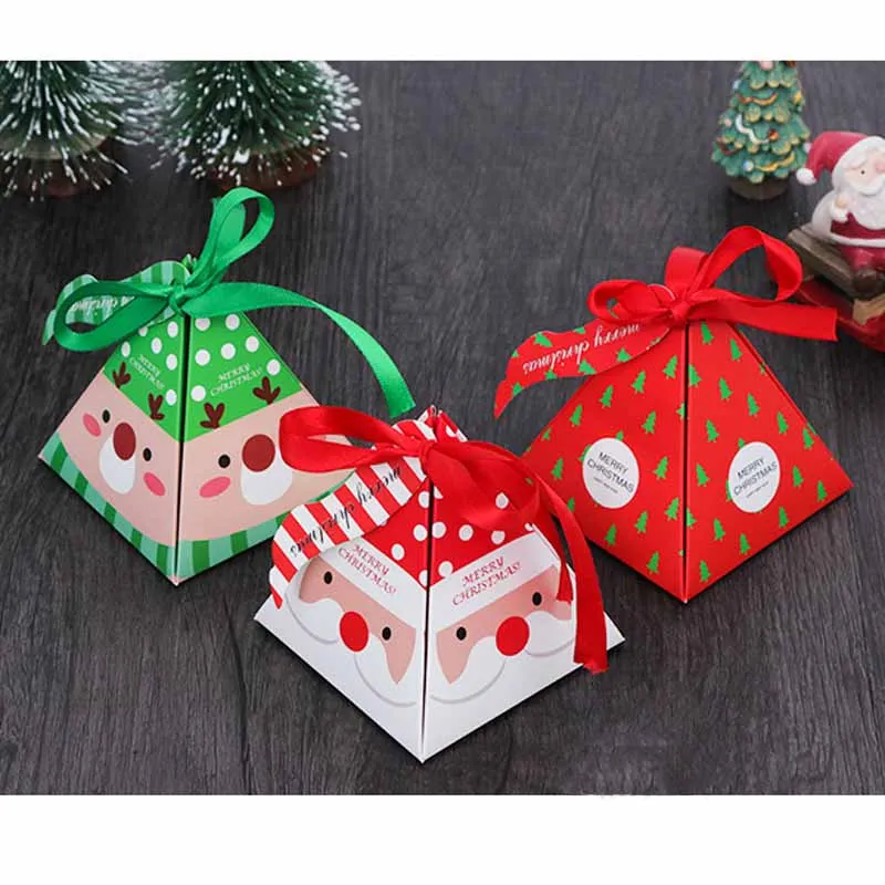 10PCS-Set-Merry-Christmas-Candy-Box-Bag-Christmas-Tree-Gift-Box-With ...