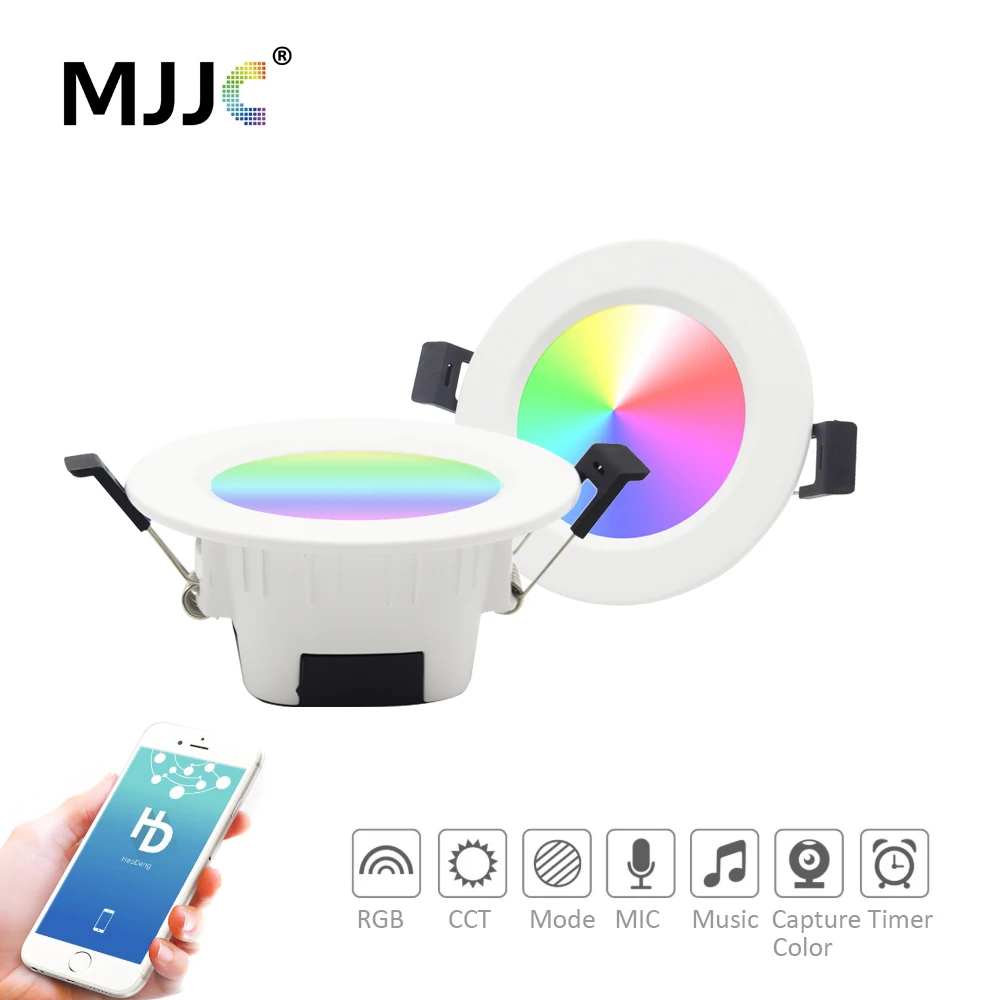 LED-Downlight-Dimmable-RGB-CCT-110V-220V-230V-5W-BT-Mesh-Ceiling ...