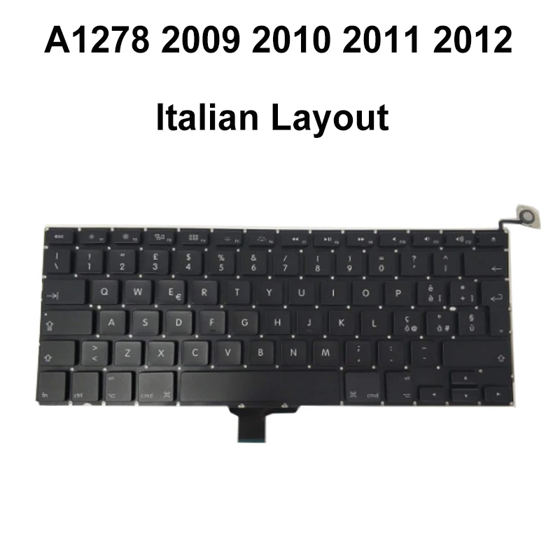 Novo teclado italiano para macbook pro 13.3, a1278 ano 2009, 2010, 2011 ...