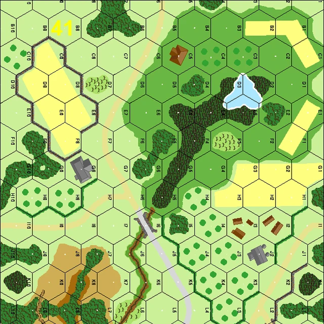 [ HomeMade WarGame ] ASL mapboard 41, Advanced Squad Leader Geomorphic ...
