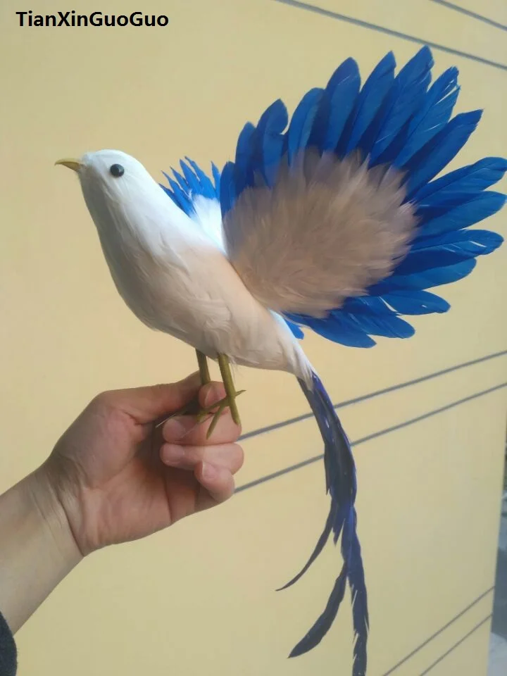 plastic foam& feathers artificial bird large 45x30cm spreading wings ...