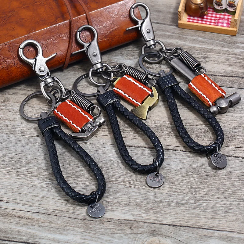 Leather Key Chain Punk Retro Jewelry Key Pendant|Key Chains| - AliExpress