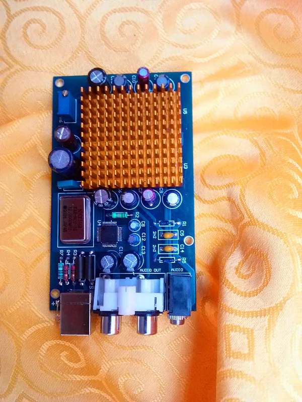 6 y TDA1543T Decodificador DAC PC tarjeta de sonido externa USB fiebre ...