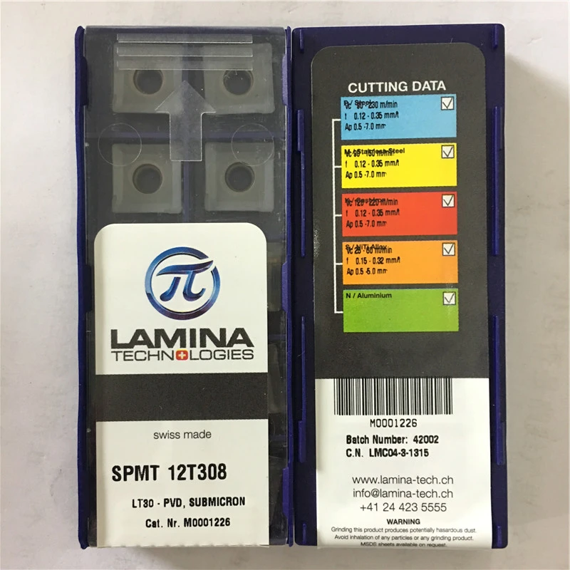 SPMT12T308 LT30 100% Original LAMINA carbide insert with the best ...