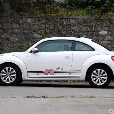 Hatchback-car-Sideways-sticker-Small-car-sticker-flower-Personality ...