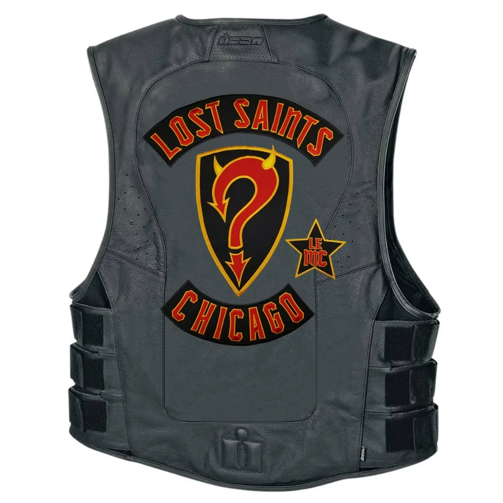 Red devil lost saints mc rocker patch embroidery full back size patches ...