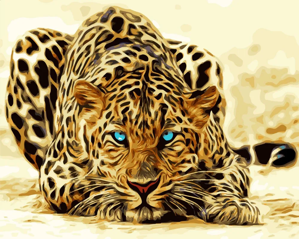 Acrylic Leopard Painting, Leopard decor leopard art Leopard Decoration ...