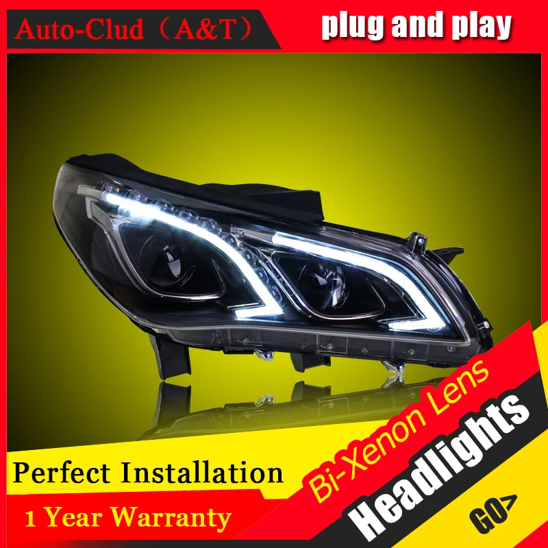 2Pcs LED Headlights For Hyundai Sonata 9 2015 2017 led car lights Angel ...