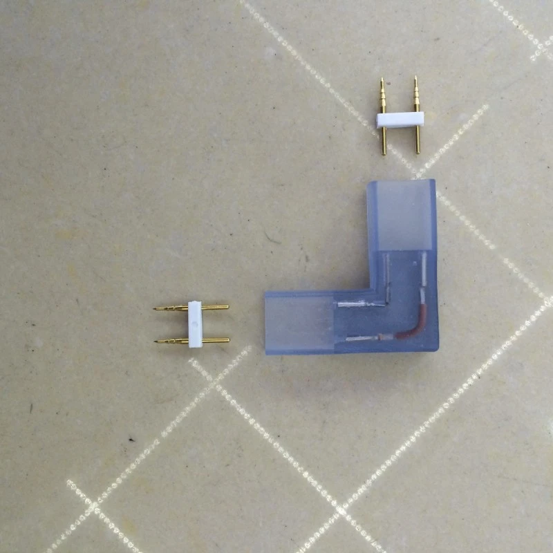 New 2 pin L T shape Corner connector plug With Copper needle for 110V ...