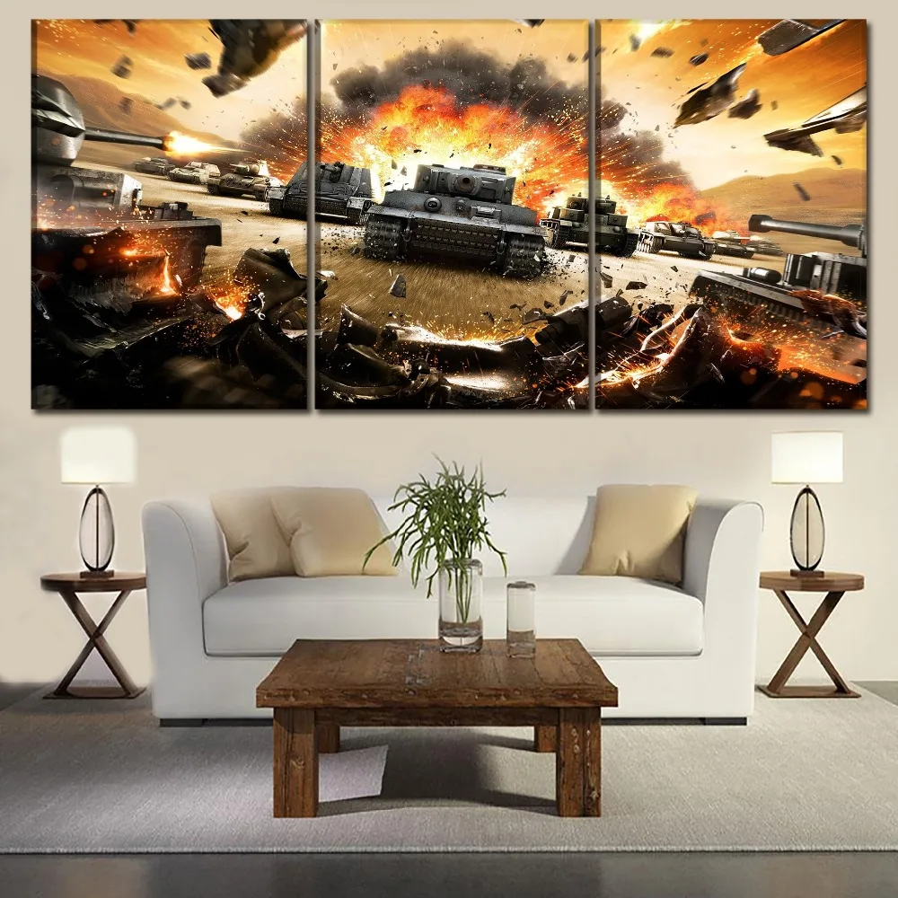 Wall Art Modular Pictures Home Decor Framework 3 Pieces Game Painting ...