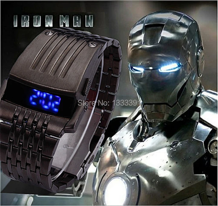LED Iron man conception luxury Digital watch,with stainless steel ...