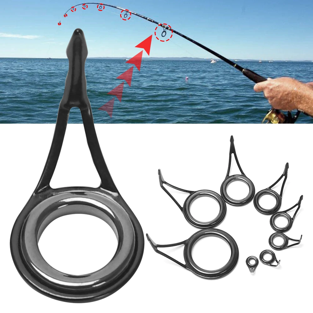 1-5Pcs-Stainless-Steel-Ceramic-Oval-O-Ring-Fishing-Top-Rings-Fishing ...