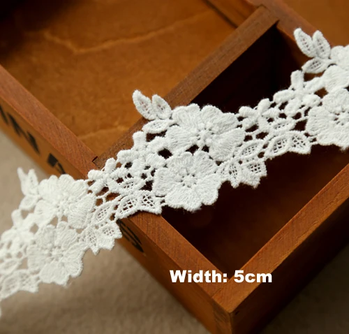 1yard-Width-5cm-Flower-Water-Soluble-Lace-Ivory-White-Color-Rose-Design ...